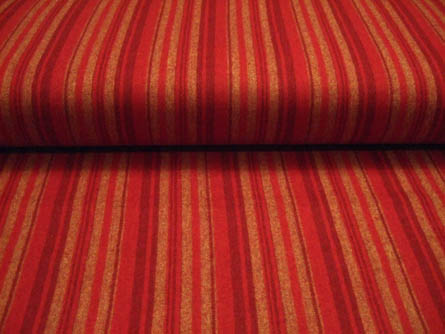 Red Striped Wool Fabric - Legacy Studio
